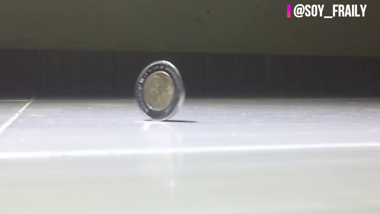 Moneda girando en camara lenta - YouTube