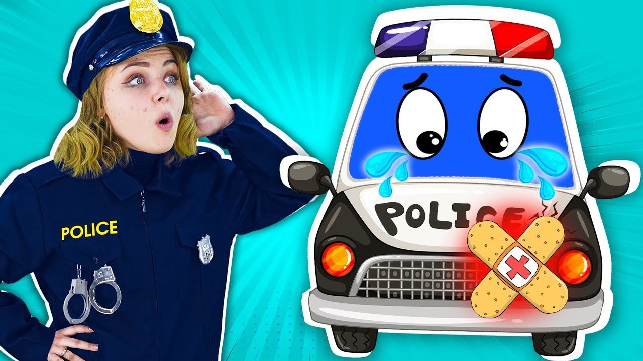 Boo Boo Car Song | Driver Needs Help! Policeman vs Wolf +more Nursery ...