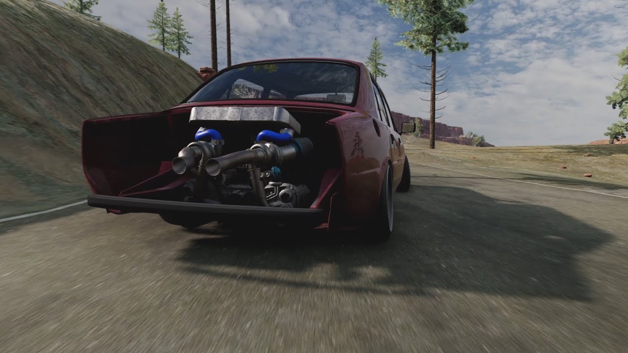 Red beast in action | Škoda 130 | BeamNG - YouTube