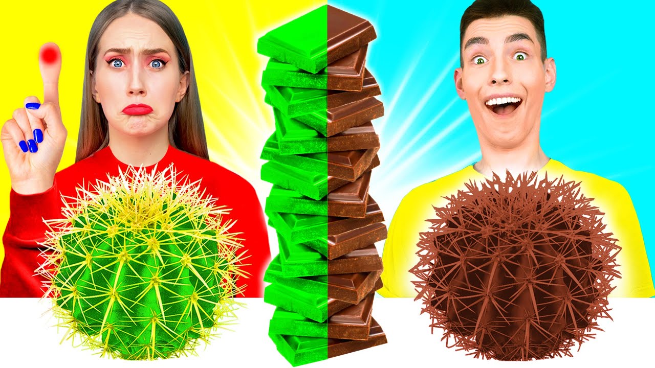 Real Food vs Chocolate Food Challenge #2 by RaPaPa Challenge - YouTube
