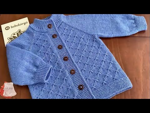 Bu Modeli Herkes Soruyor! 💙 1 Yaş İçin Kolay ve Şık Bebek Hırkası Tarifi
