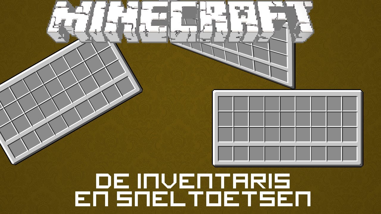 Minecraft Tutorial: Hoe werkt de inventory en de sneltoetsen - YouTube