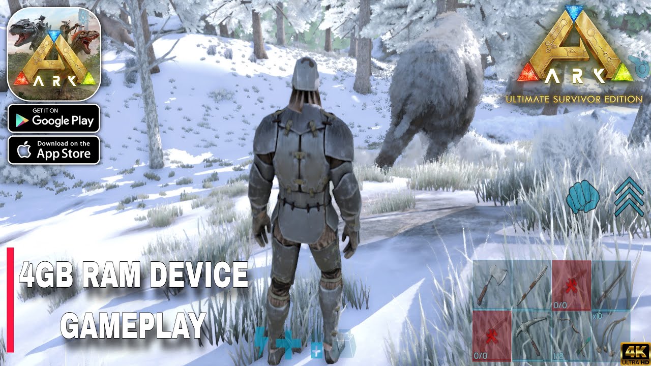 ARK: Ultimate Mobile Edition (4GB RAM DEVICE) Max Graphics Gameplay ...