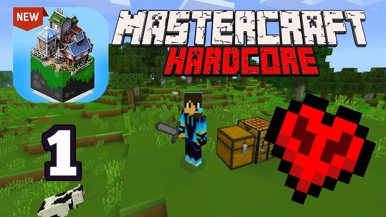 MASTERCRAFT - But I have ONE LIFE!!! (survival gameplay part 1) - MCPE ...