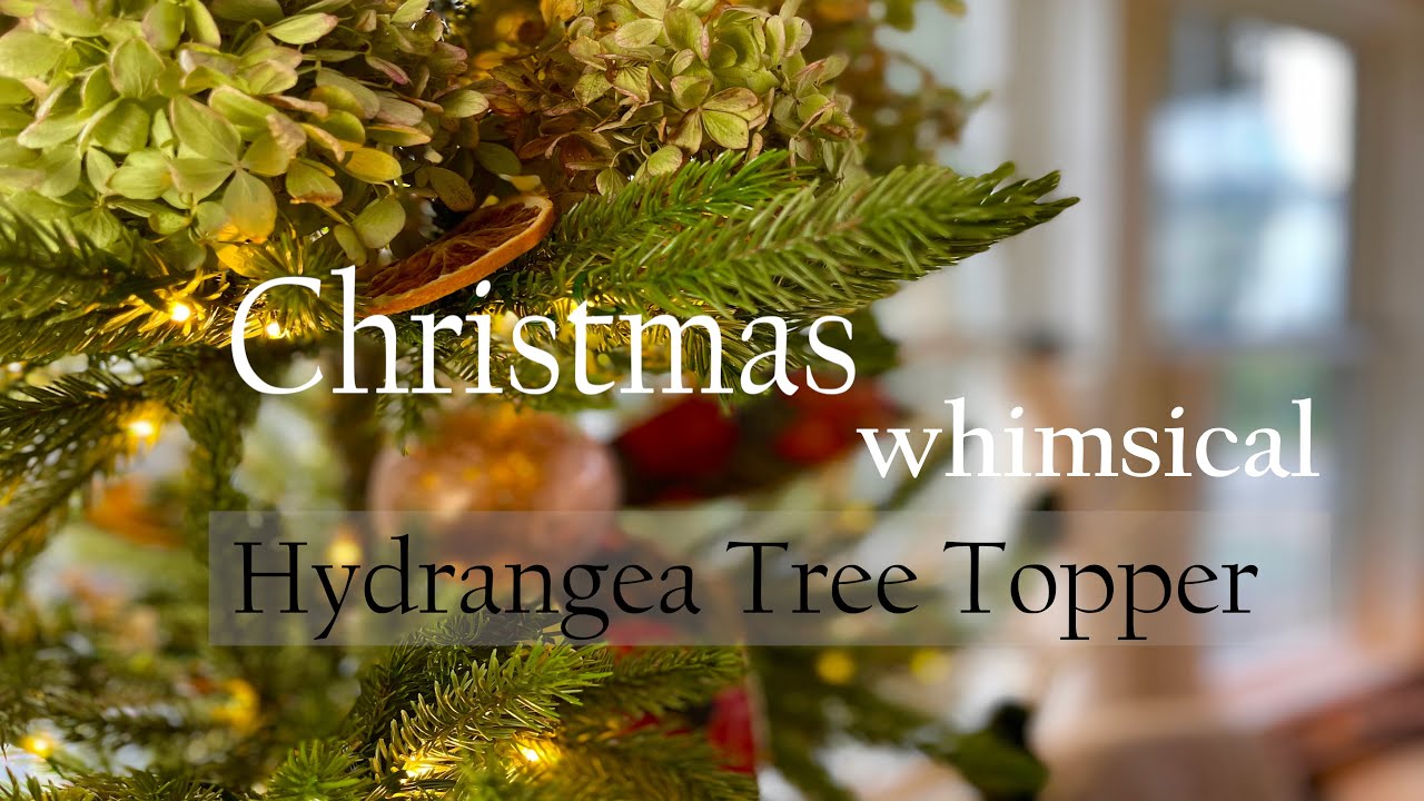 HYDRANGEA CHRISTMAS TREE TOPPER ~ WHIMSY FLORAL BERRY TREE ~ CLOCKS ...
