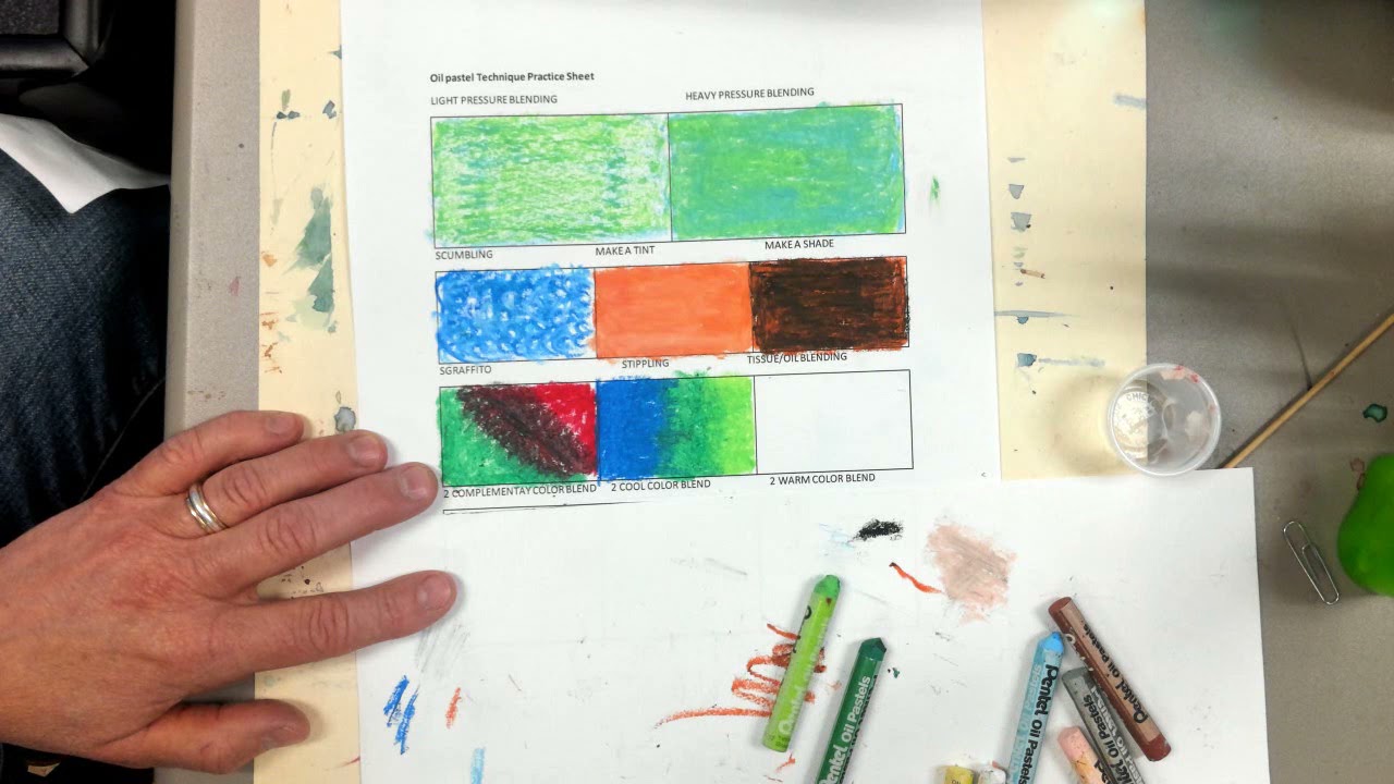 Oil Pastel Techniques - YouTube
