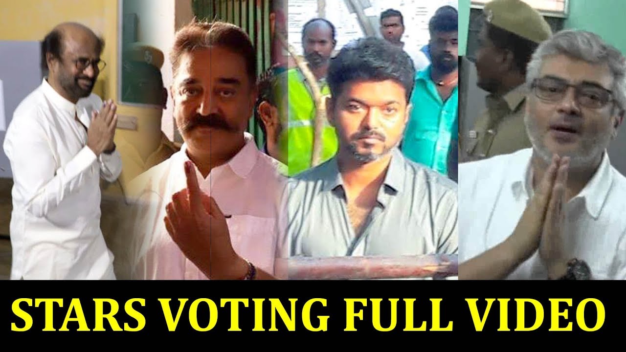 RAJINI KAMAL AJITH VIJAY cast their Vote Election 2019 | Actors Voting ...