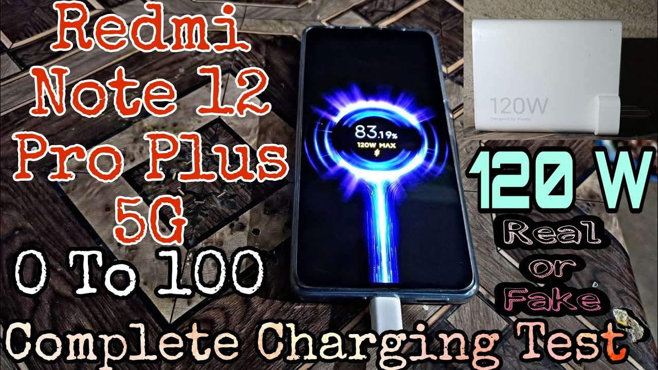 Redmi Note 12 Pro Plus 5G⚡ Charging Test🔋🔌/ 120 W Charger🤯Or Fake / 0 ...