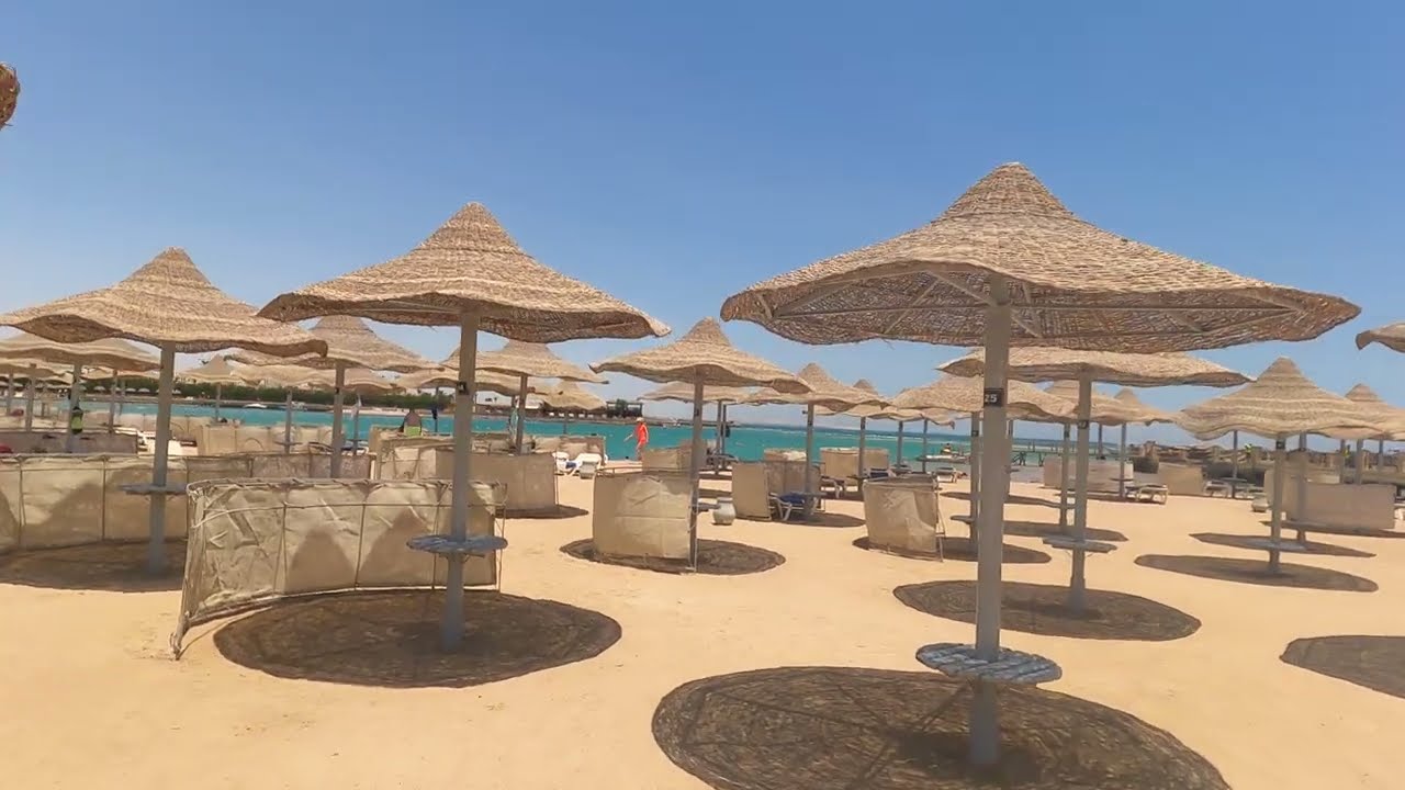 EGYPT, HURGHADA, SUNRISE GARDEN BEACH RESORT, GARDEN AND BEACH VIEW ...