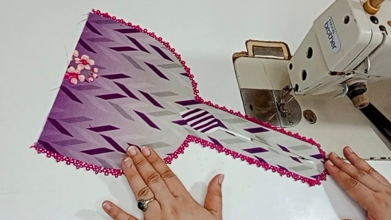 neck design cutting& stitching/gale ke design/neck design with lace ...