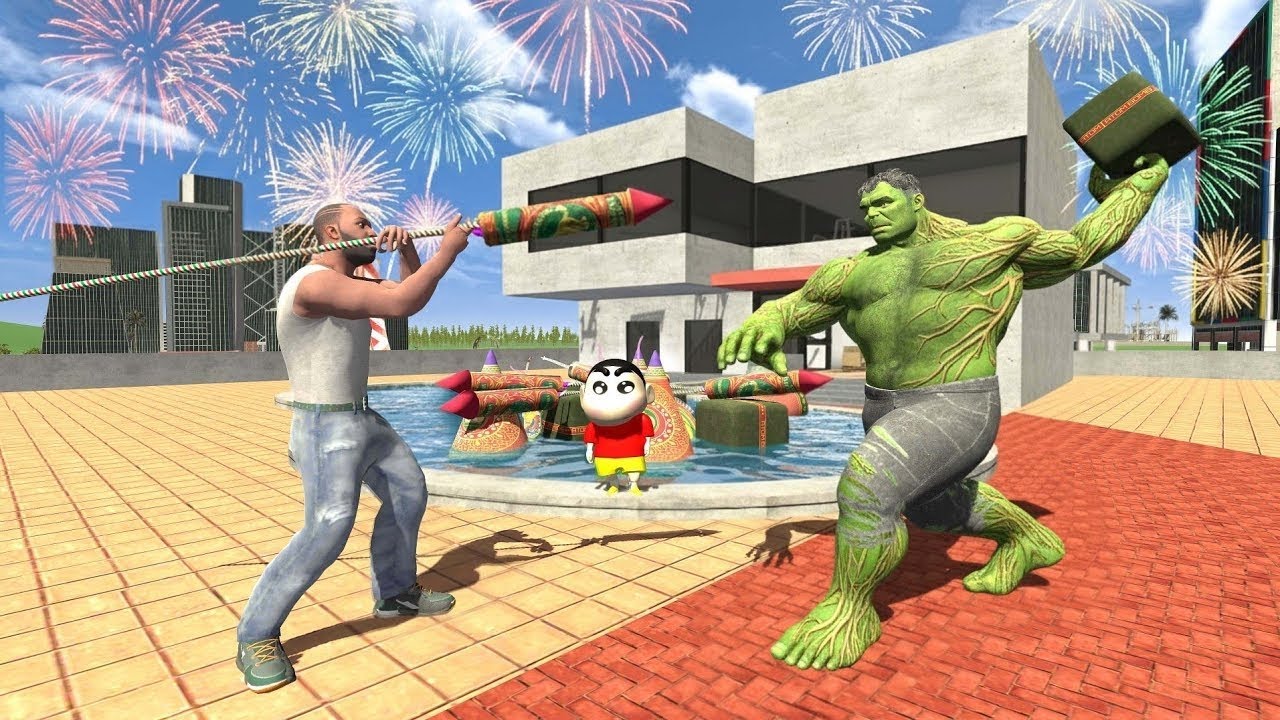 Franklin Vs Hulk Diwali - INDIAN BIKE DRIVING 3D - YouTube