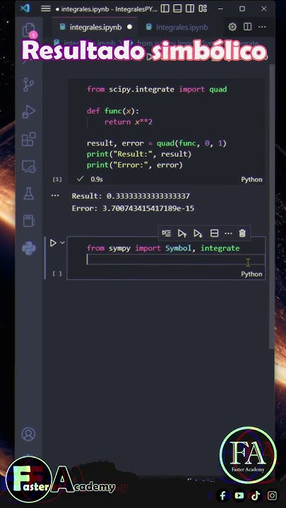 Calcula una integral con Python en 1 minuto #python #español #integrales #matematika # ...