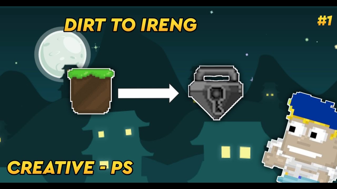 GROWTOPIA SERIES | DIRT TO BLACK GEM LOCK | CREATIVE PS - YouTube