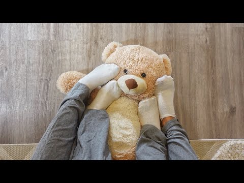 Crushing the teddy bear with Jess 🧸