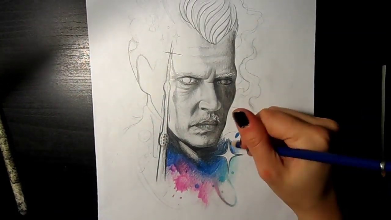 GELLERT GRINDELWALD || SPEED DRAWING || - YouTube