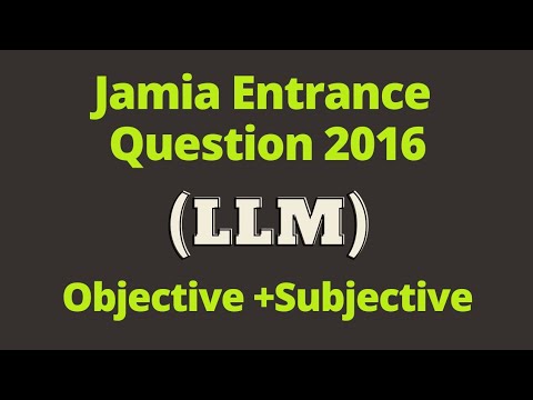 Jamia L.L.M entrance paper 2016| Previous paper of JMI ||Jamia LLM ...