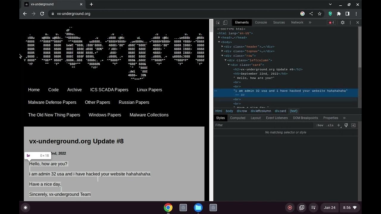 vx underground hack - YouTube