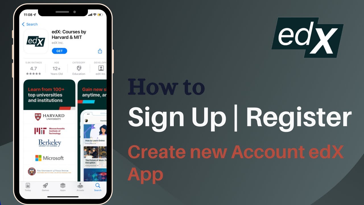 Sign Up - edX | Create new Account on edX App - YouTube