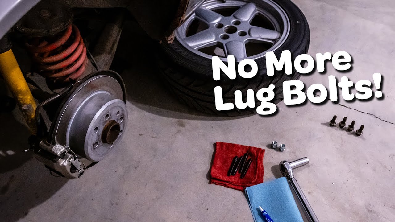 Converting the E30 from Lug Bolts to Studs and Lug Nuts - YouTube