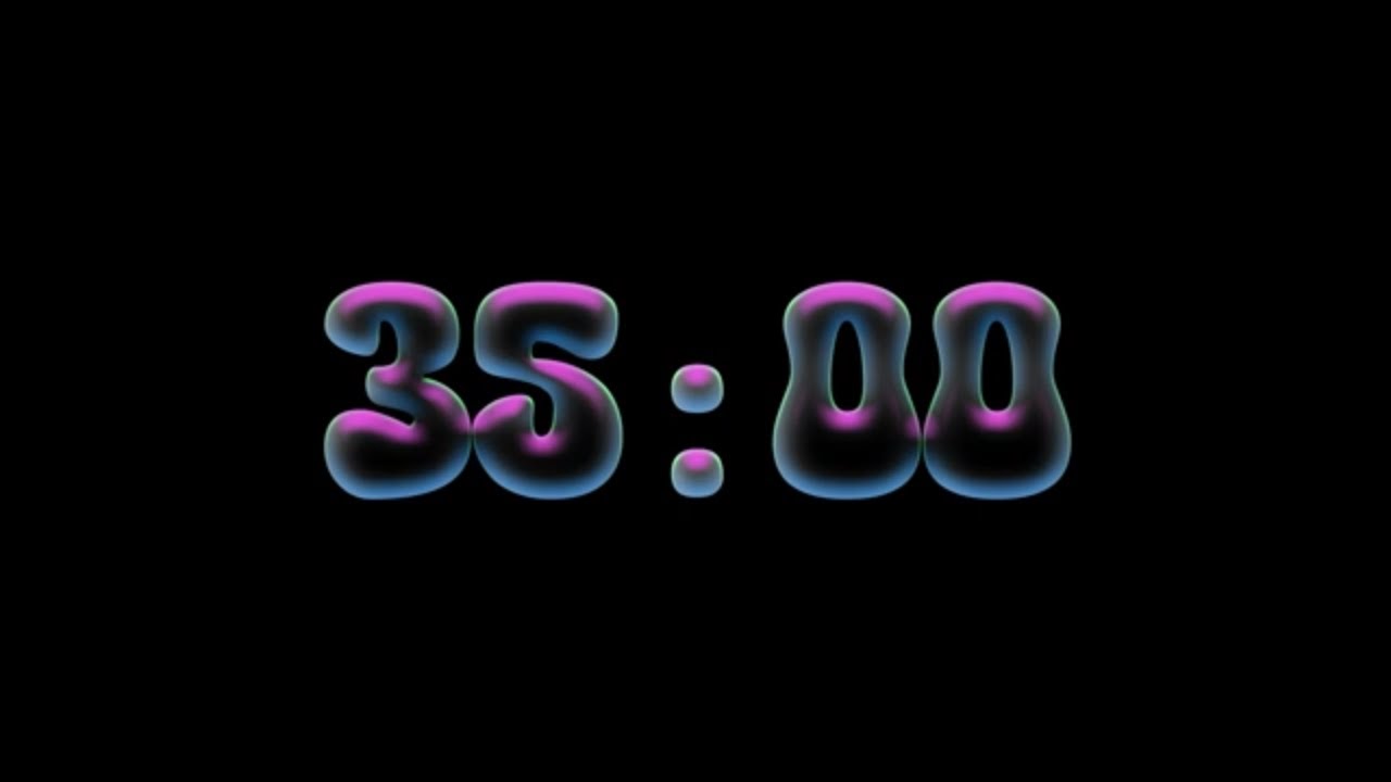 35 minutes Countdown Timer | Bubble Version - YouTube