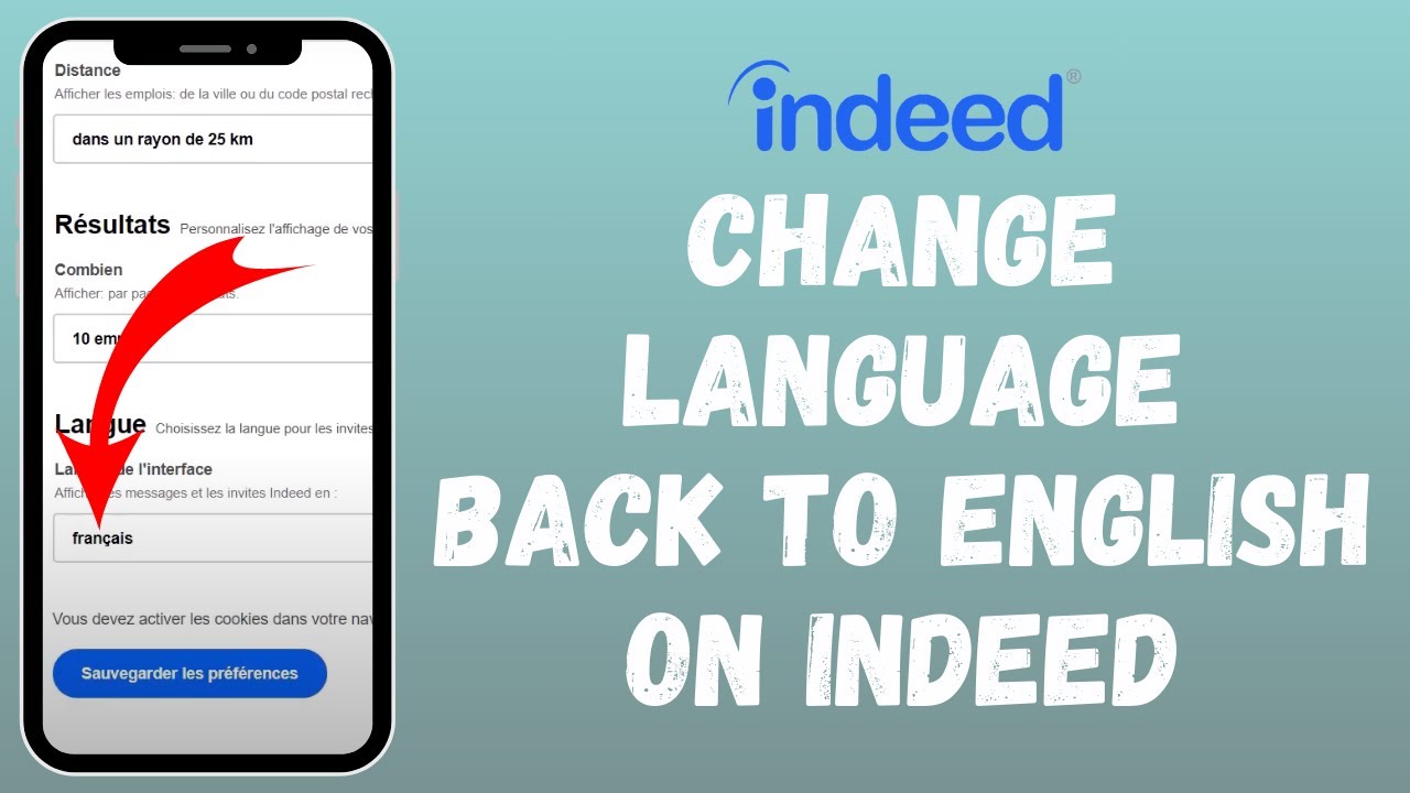 How to Change Language Back to English on Indeed 2024 | Language Change ...