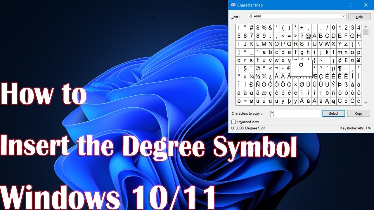 How to Insert the Degree Symbol on Windows 11/10 - YouTube