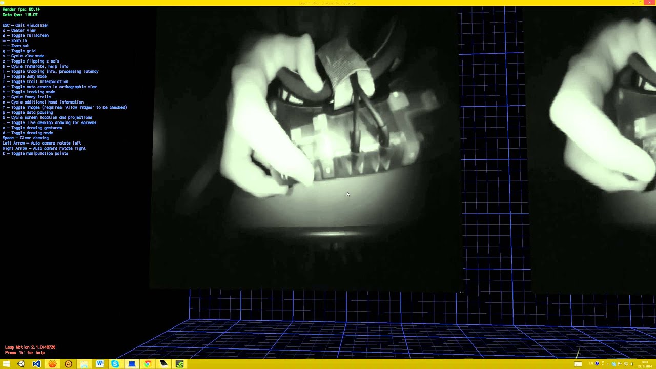 This is how Oculus Rift DK2 looks in infrared (with Leap Motion) - YouTube