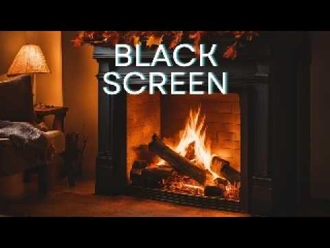 Black-Screen-Feuergeräusche zum Schlafen – Kamin-Entspannung –Feuer ...