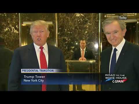 Remarks: Donald Trump Meets Bernard Arnault at Trump Tower - January 9 ...