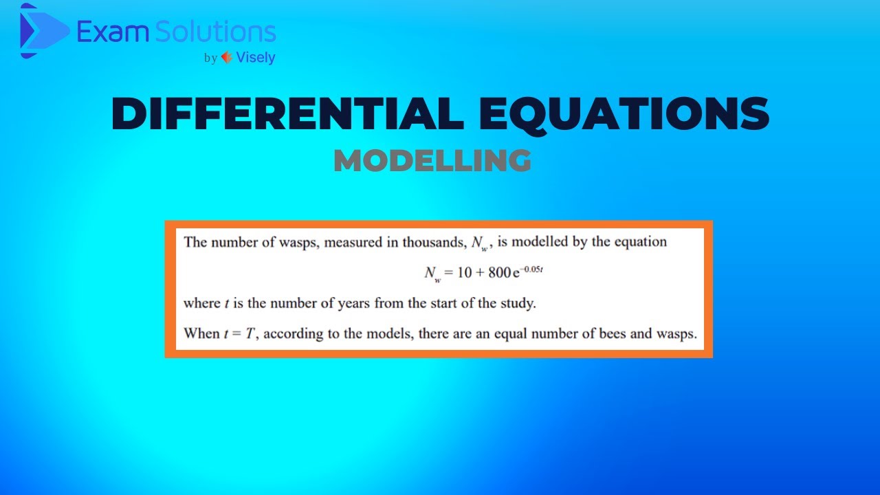 A level Edexcel June 2022 Paper 1 Q10 - Modelling with Differential ...