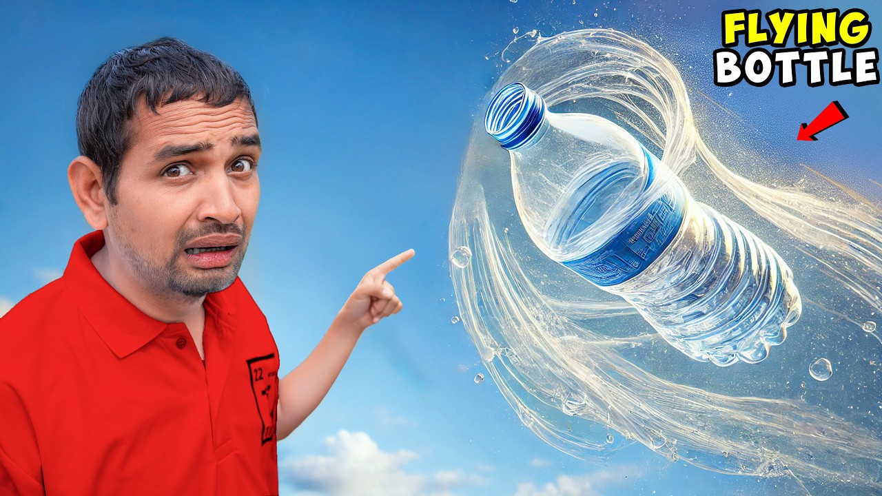 How To Fly Bottle In Air - 100% Real - YouTube