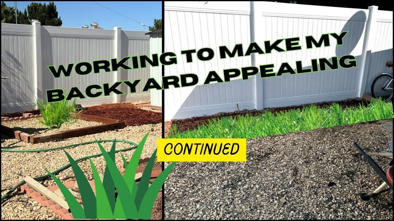 Landscaping My Ugly Backyard Continued 😀 - YouTube