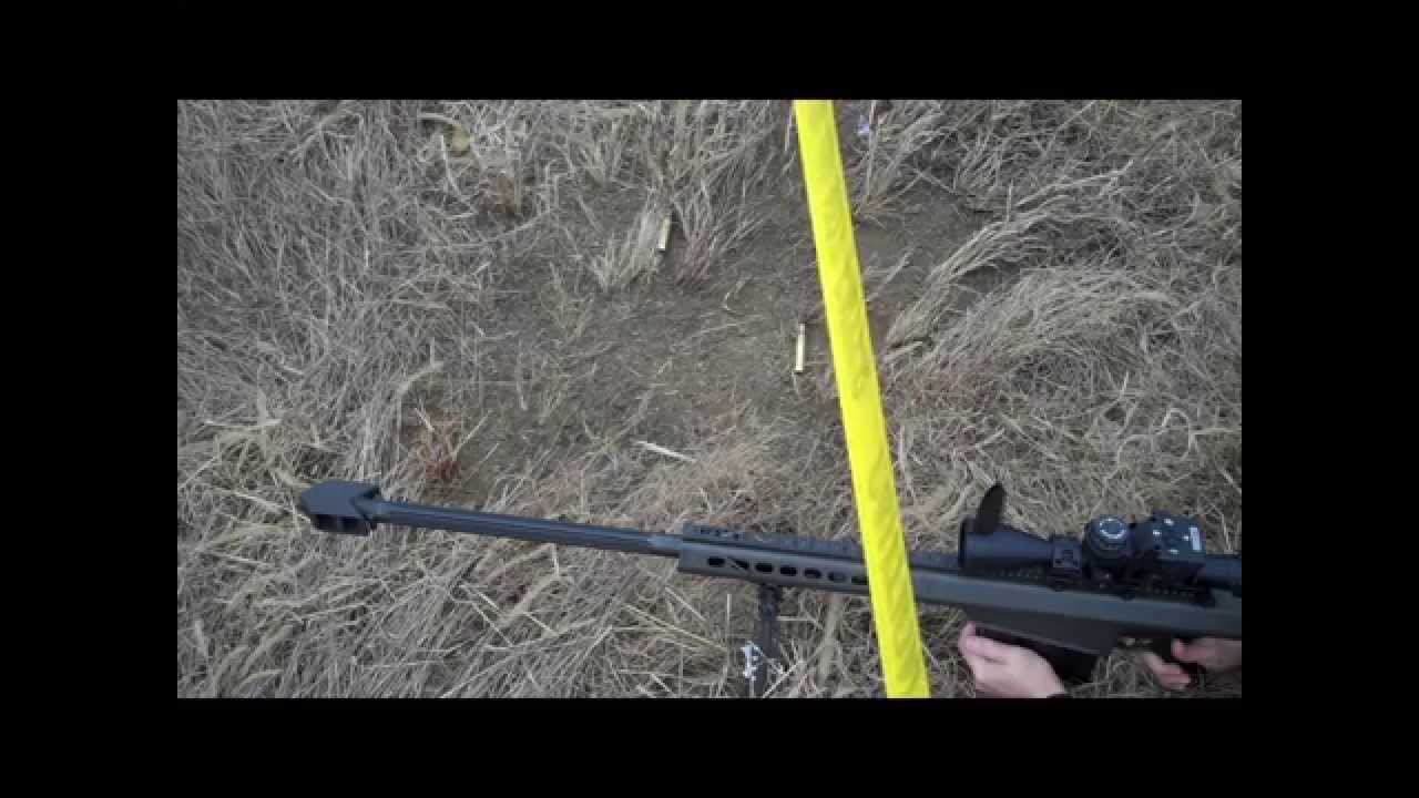 Barrett M82a1 50 bmg at 800 and 880 yards with Bors system - YouTube