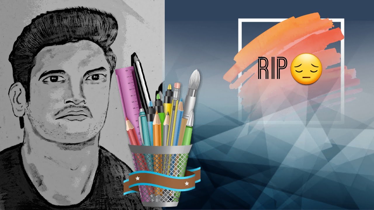 How to draw Sushant Singh Rajput Sketch || step by step || RIP🙏 - YouTube