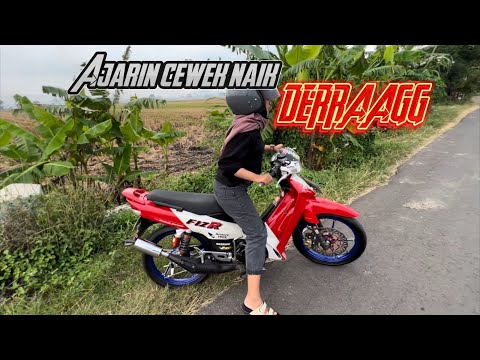 CEWEK NEKAT COBA NAIKIN MOTOR FIZR !