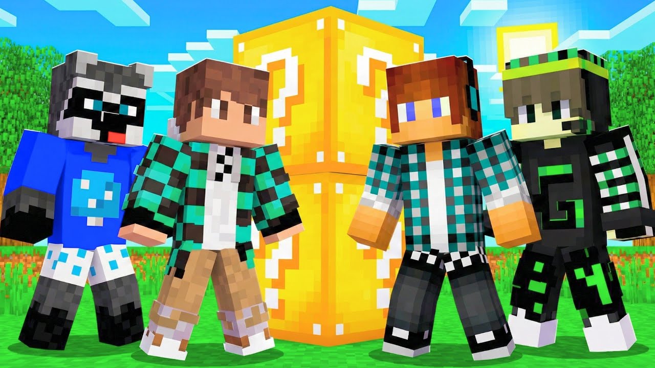 CUBÃO GIGANTE de LUCKY BLOCK com AUTHENTIC!! (Não é ele é só meme ...