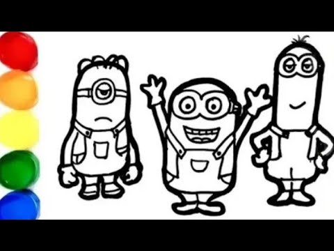 minions Drawing for kids and Toodlers Step by step drawing#cartoon ...