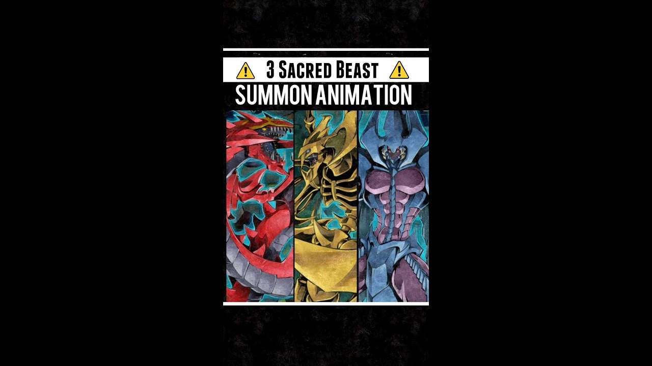 Yugioh Duel Links - 3 Sacred Beast Summon Animation - YouTube