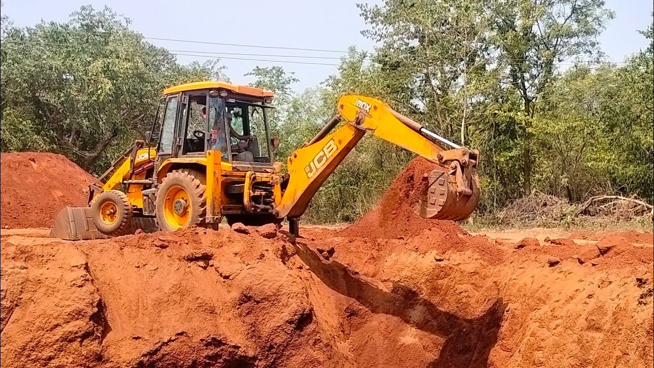 JCB work dig in water tank and pipeline 💦 forest area and JCB Gadi ...