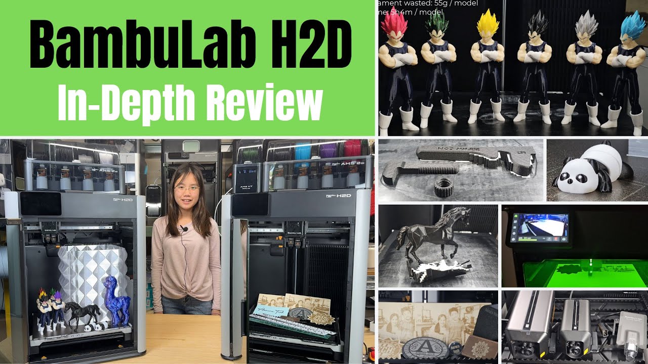 Bambu Lab H2D In-Depth Review: Dual Extruder, Multi-AMS, 10W/40W Laser ...