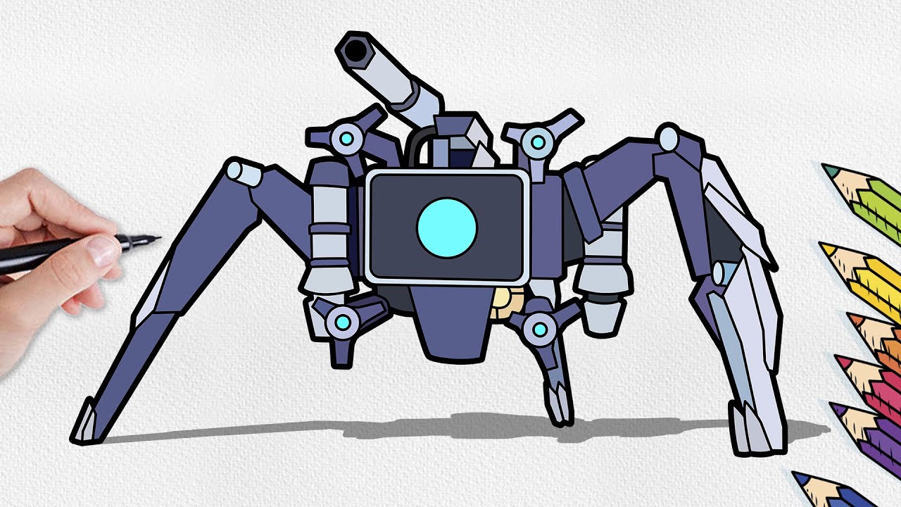 como desenhar camera strider no Skibidi Toilet - YouTube