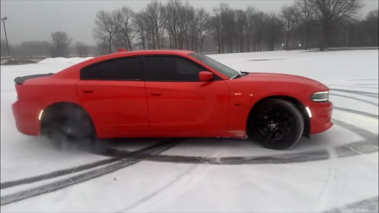 Sliding My V6 Charger In The Snow!!! ️ - YouTube