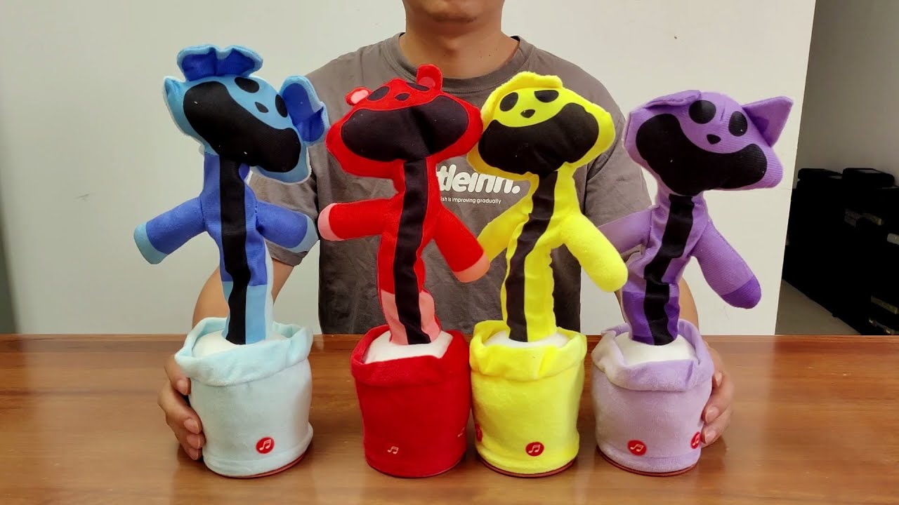 New Smiling Critters Dancing Cactus Plush Toys Unboxing - CatNap, Bubba ...