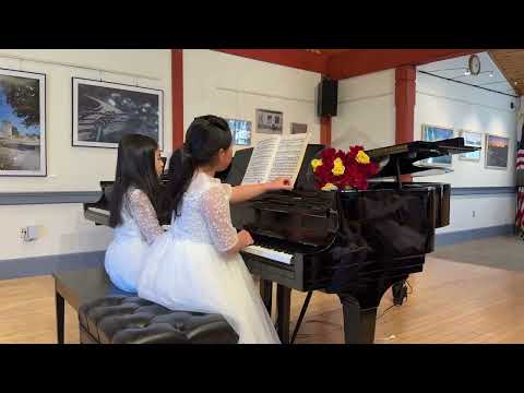 9-yo Brooke Zhang and Katherine Zhang play piano duet The Barber of ...