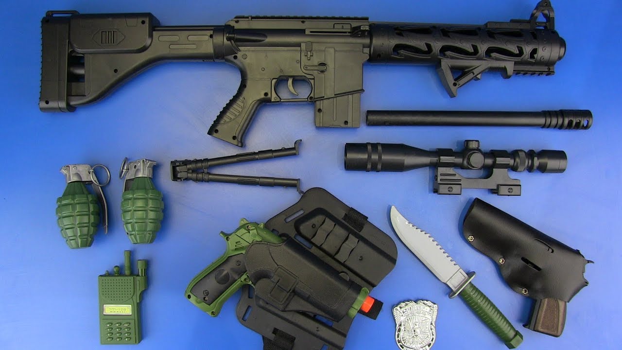 Guns Toys Video for Kids !!! Box of Toys & Military equipment - YouTube