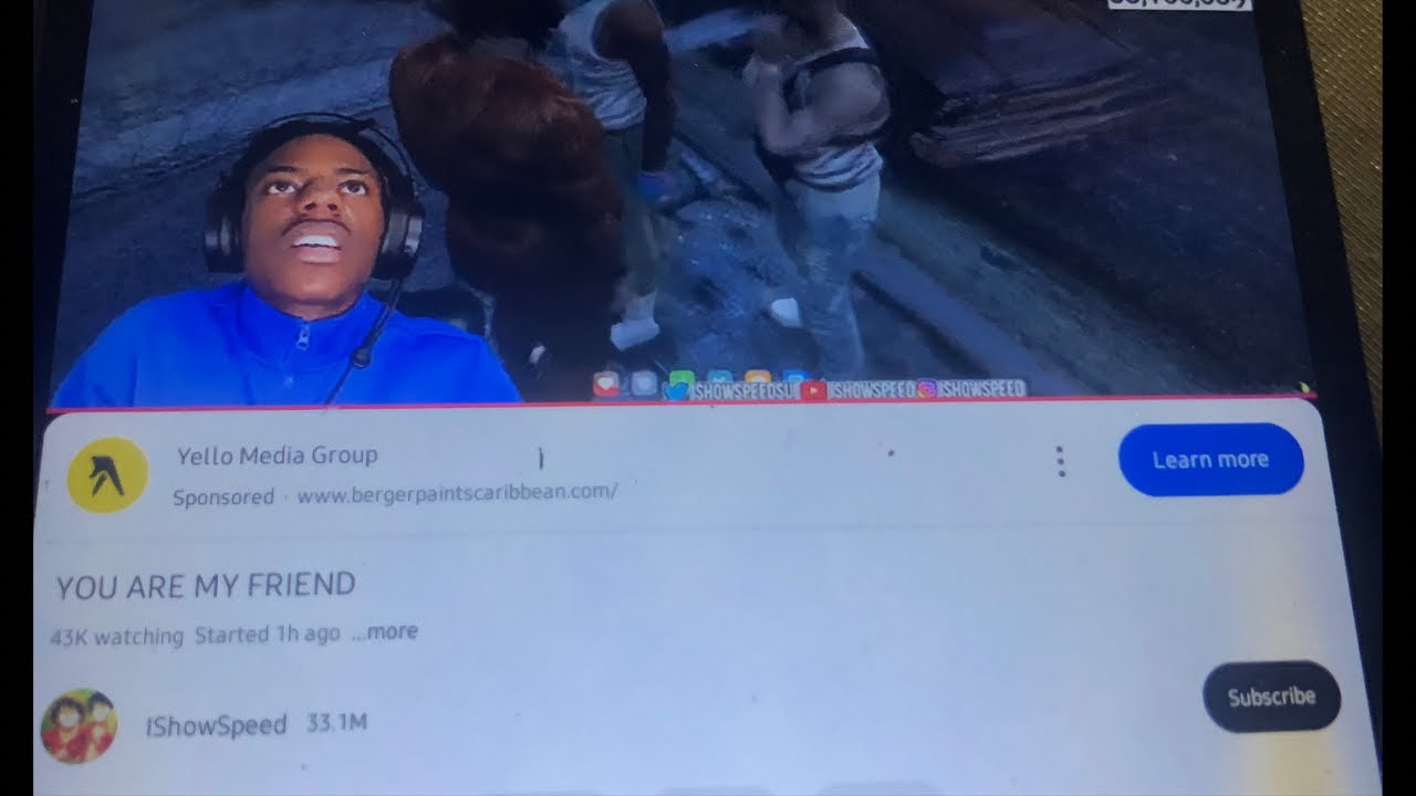 I am watching Ishowspeed ~ Virtual is live - YouTube