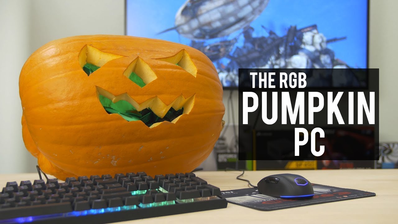 A gaming PC inside a PUMPKIN! - YouTube
