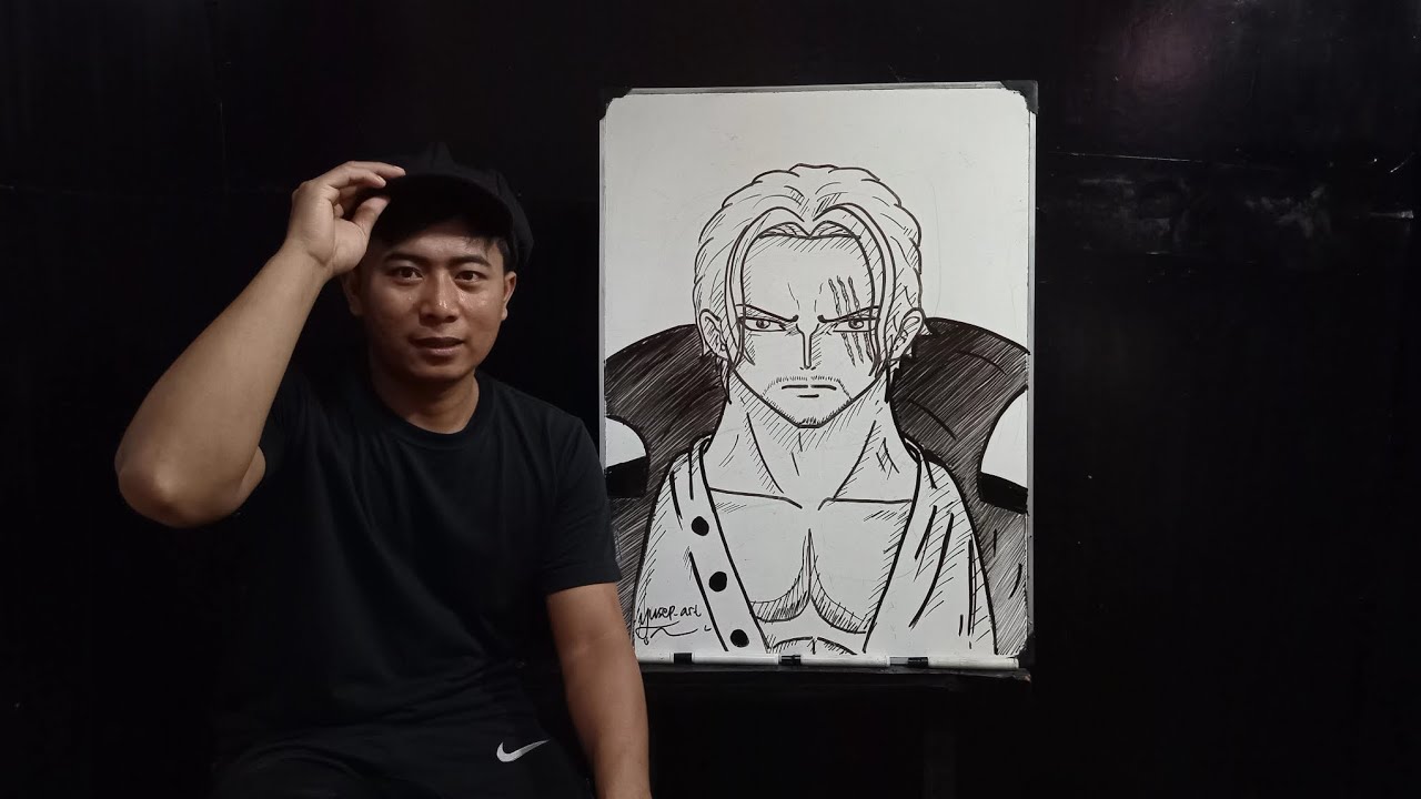 cara menggambar akagami No shanks | Kalian pasti bisa😉 - YouTube