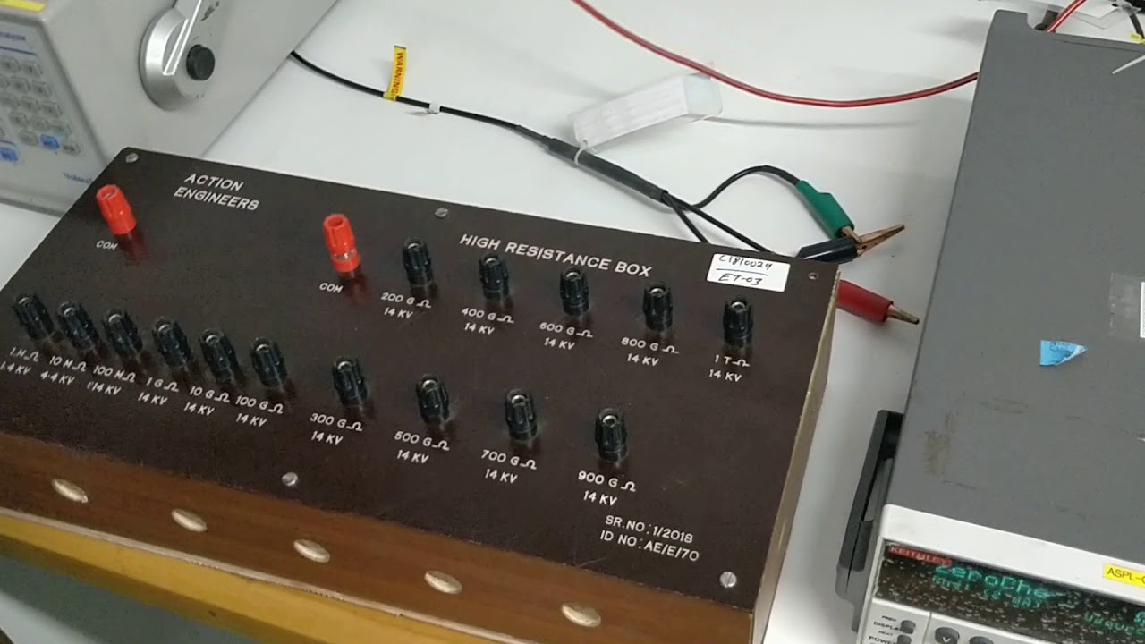 Calibration of high resistance box - YouTube