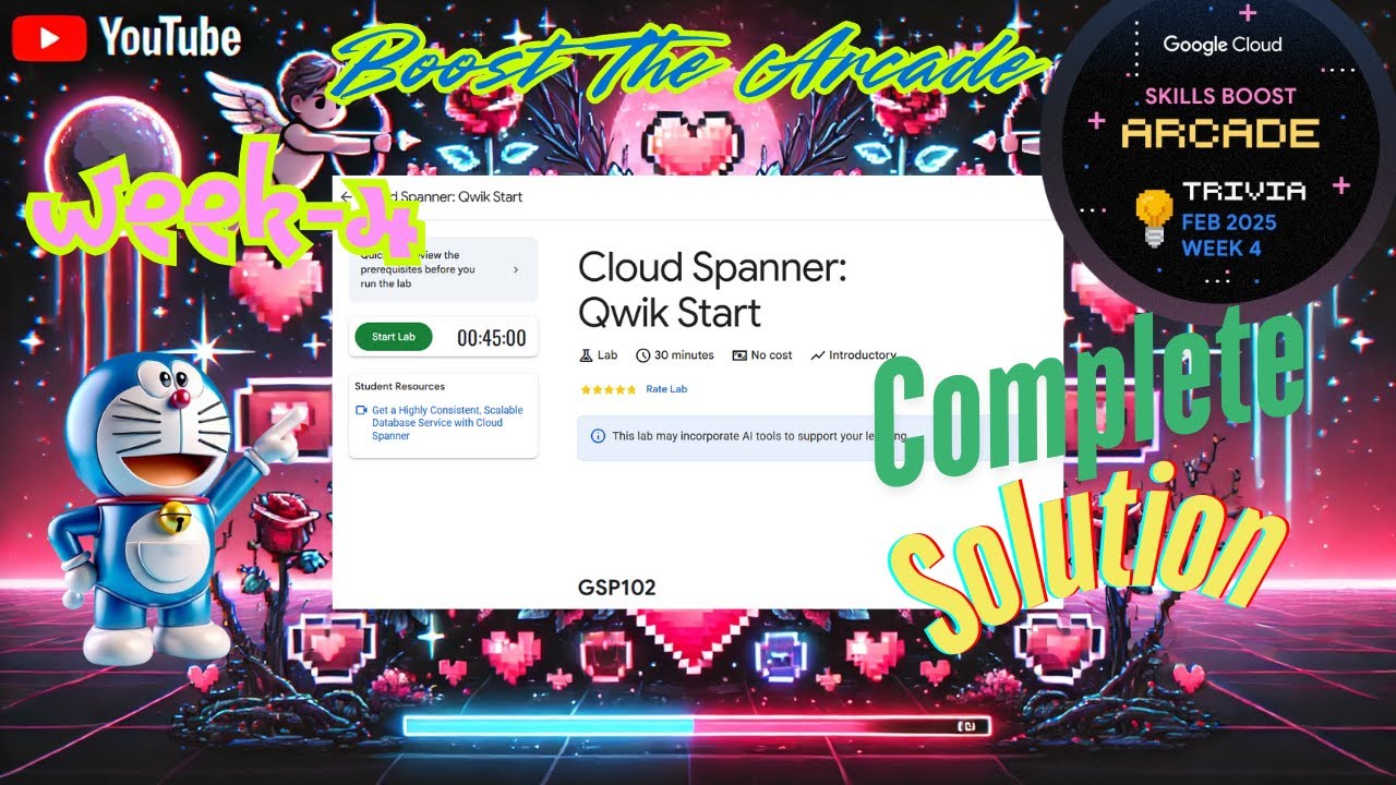 Cloud Spanner: Qwik Start | GSP102 | Week-4 | Boost The Arcade - YouTube